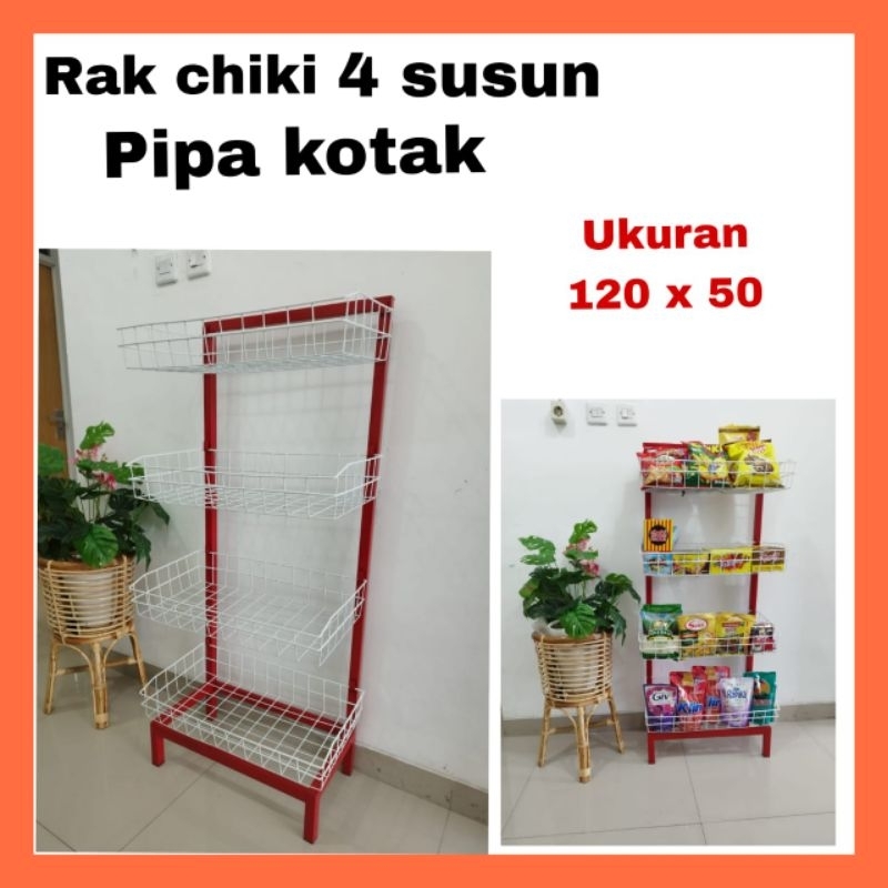Jual Rak Chiki 4 susun Rak Display Rak Serbaguna Rak Jajanan Warung Rak ...