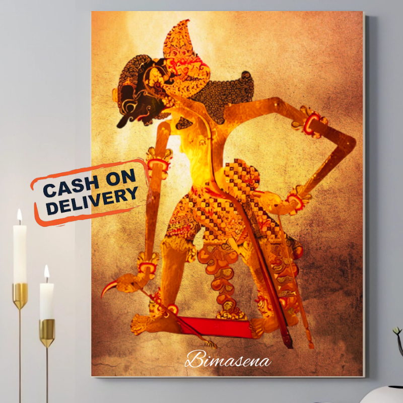 Jual Poster Wayang Kulit Bimasena Untuk Hiasan Dinding Atau Wall Dekor ...
