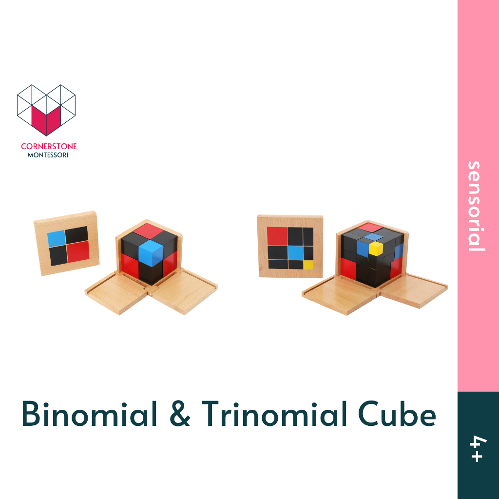 Jual Cornerstone Montessori Binomial Trinomial Cubes - Montessori ...