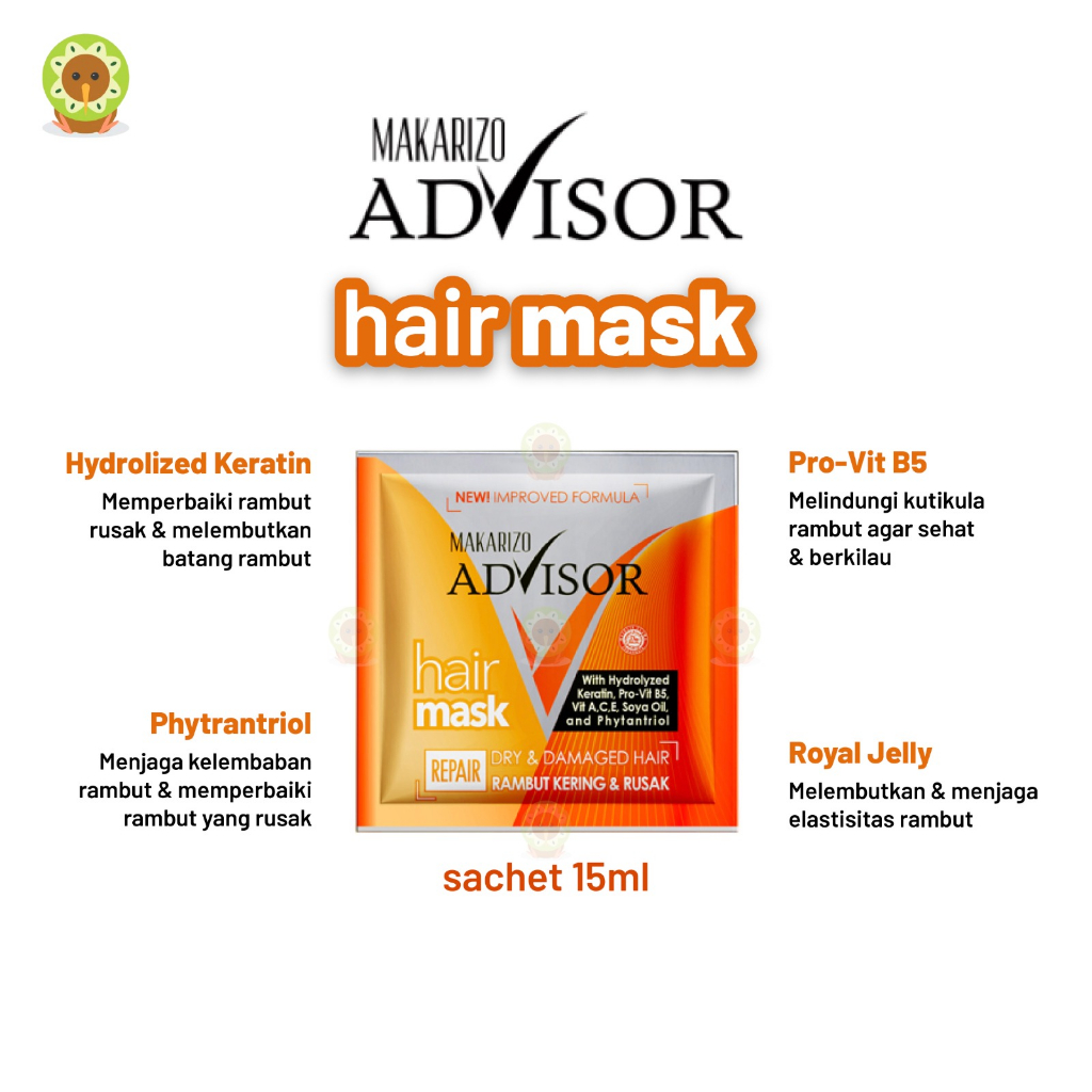 Jual [ SACHET 15ML ] MAKARIZO ADVISOR HAIR REPAIR MASK SACHET 15ML ...
