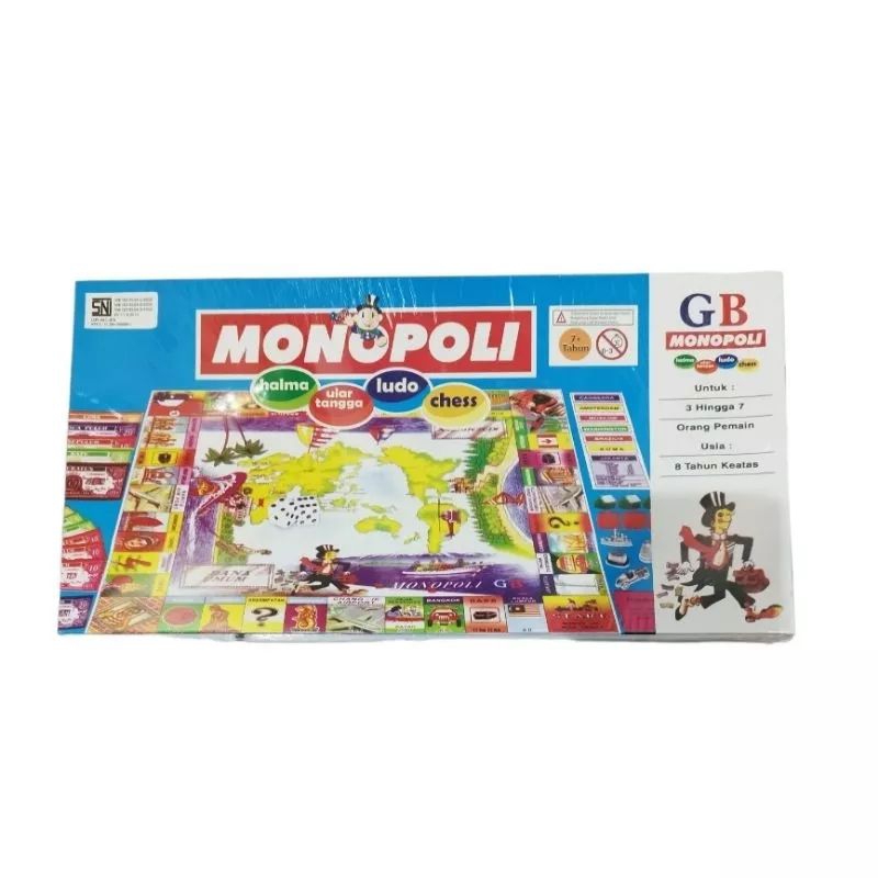 Jual Mainan monopoli 5in1 / mainan monopoli,ular tangga,Ludo,halma ...