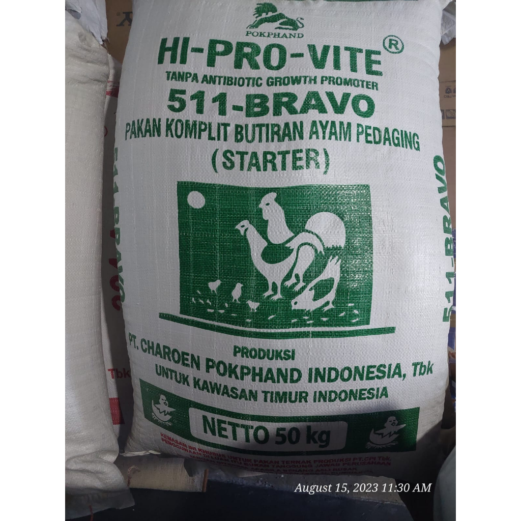 Jual [1KG] Hi-Pro-Vite 511 Bravo - Pakan Ayam Pedaging fase Starter ...