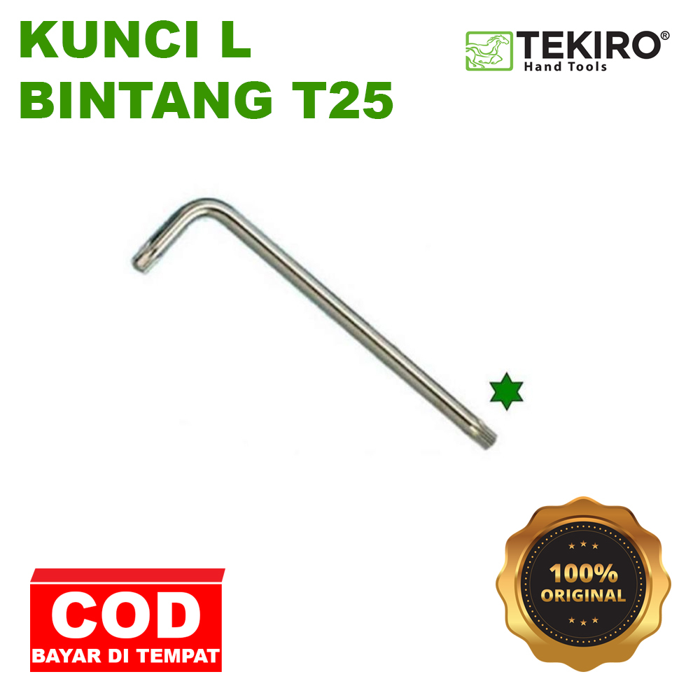 Jual TEKIRO Kunci L Bintang T25 Original / Torx Key T25 | Shopee Indonesia
