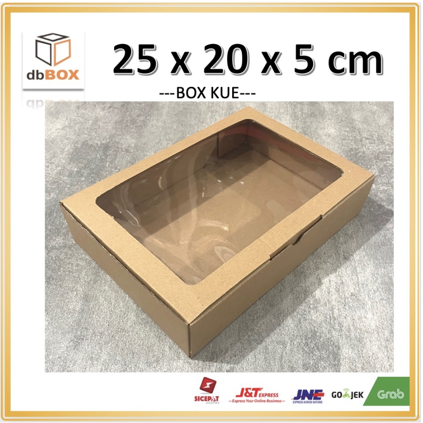 Jual (10Pcs) BOX MIKA 25x20x5 kardus die cut, untuk kue hampers gift ...