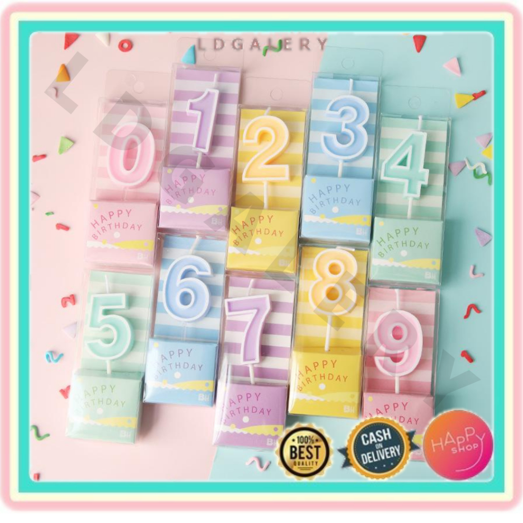 Jual LDG Lilin Kue Angka Birthday Hiasan Kue Cake Number Age Candles ...
