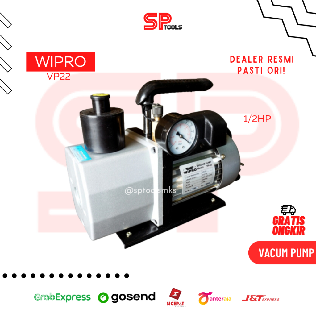 Jual MESIN VACUM VACUUM PUMP / POMPA VACUM WIPRO VP-22 1/2HP 1/2 HP ...