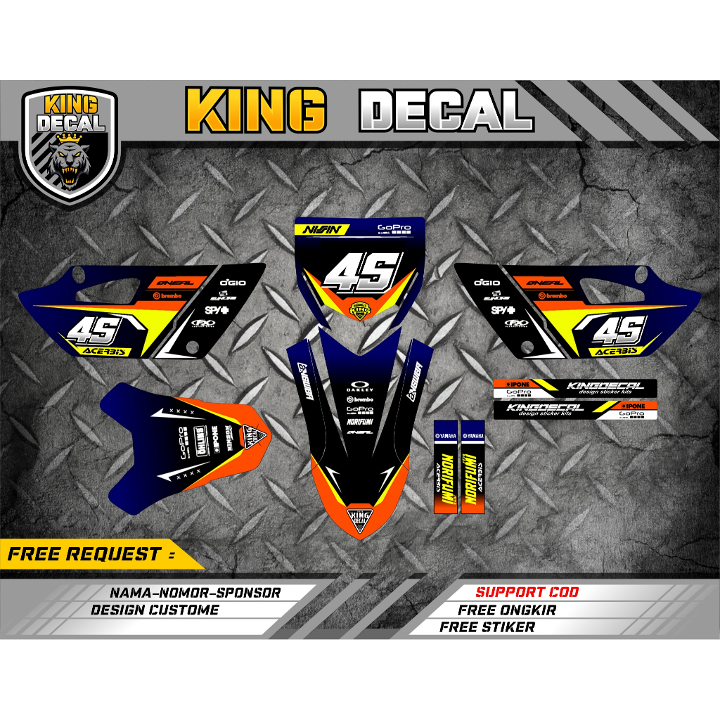 Jual DECAL STICKER YZ 85 BEBEK STANDAR / DECAL YZ 85 / DECAL STIKER ...