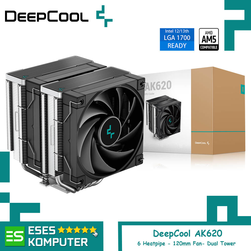 Jual HSF DeepCool AK620 BLACK | Twin Tower 120mm Air CPU Cooler Intel ...