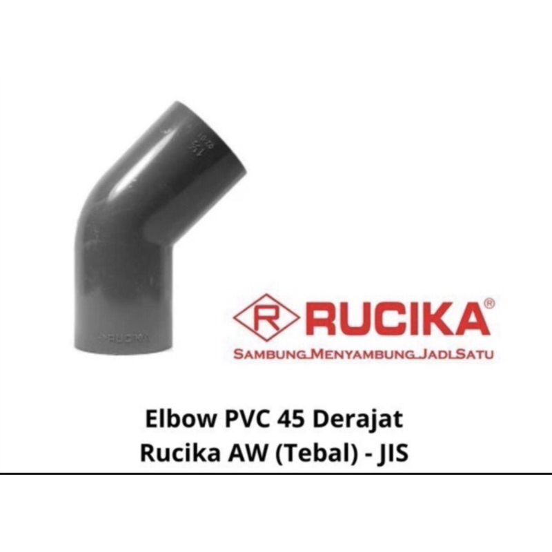 Jual Elbow 4 Inch 45 Derajat Aw Rucika Knee 45 Derajat x 4 Inch | Shopee Indonesia