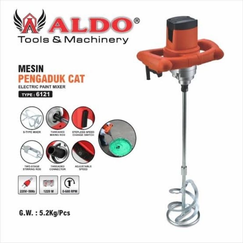 Jual Aldo mesin pengaduk cat / mixer 6121 | Shopee Indonesia