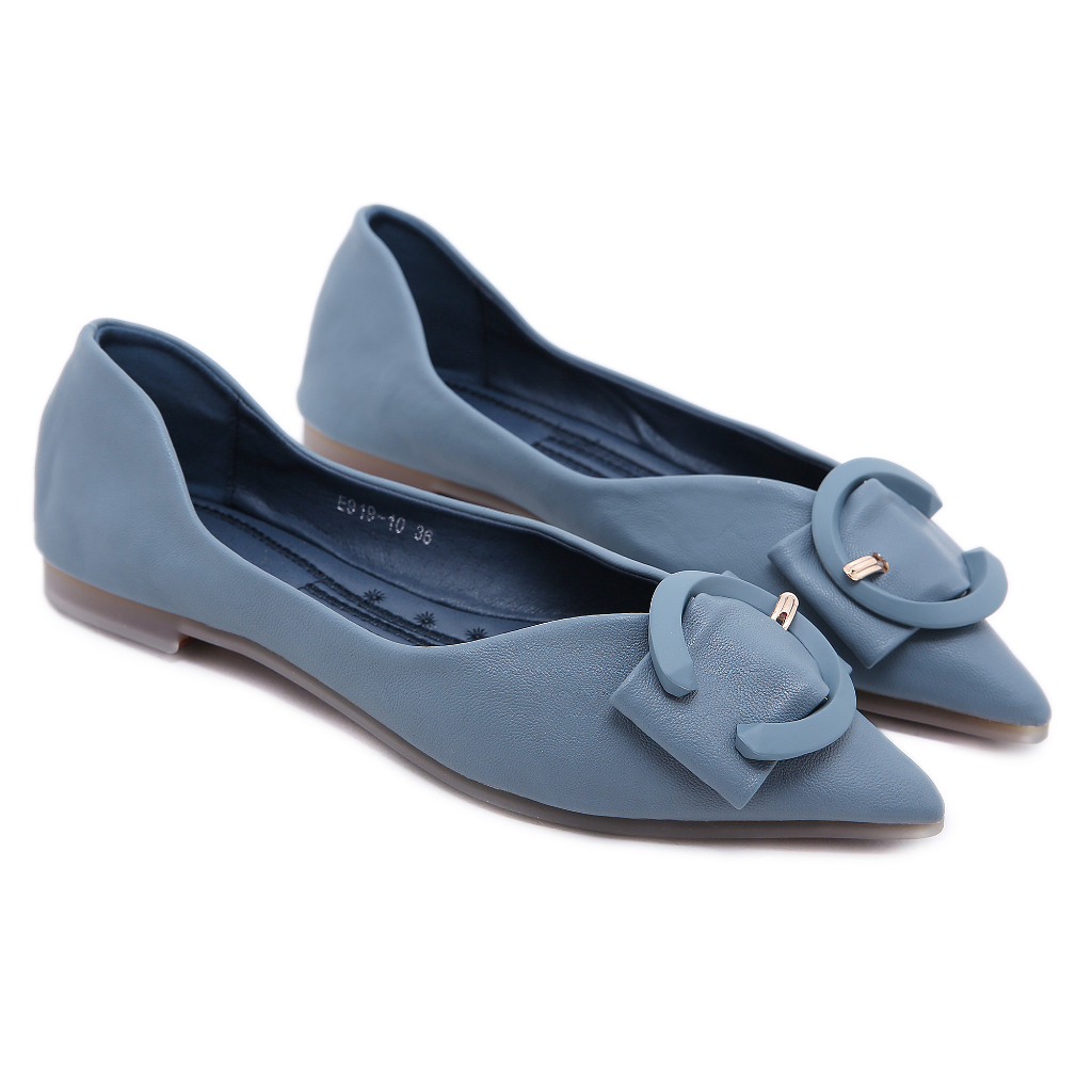 Jual ELLORA E919-10 Sepatu Wanita Kerja Flat Shoes Import | Shopee ...