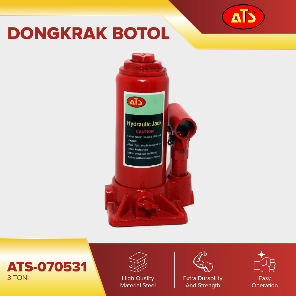 Jual ATS Dongkrak botol 3 Ton / ATS Bottle Jack 3 Ton | Shopee Indonesia