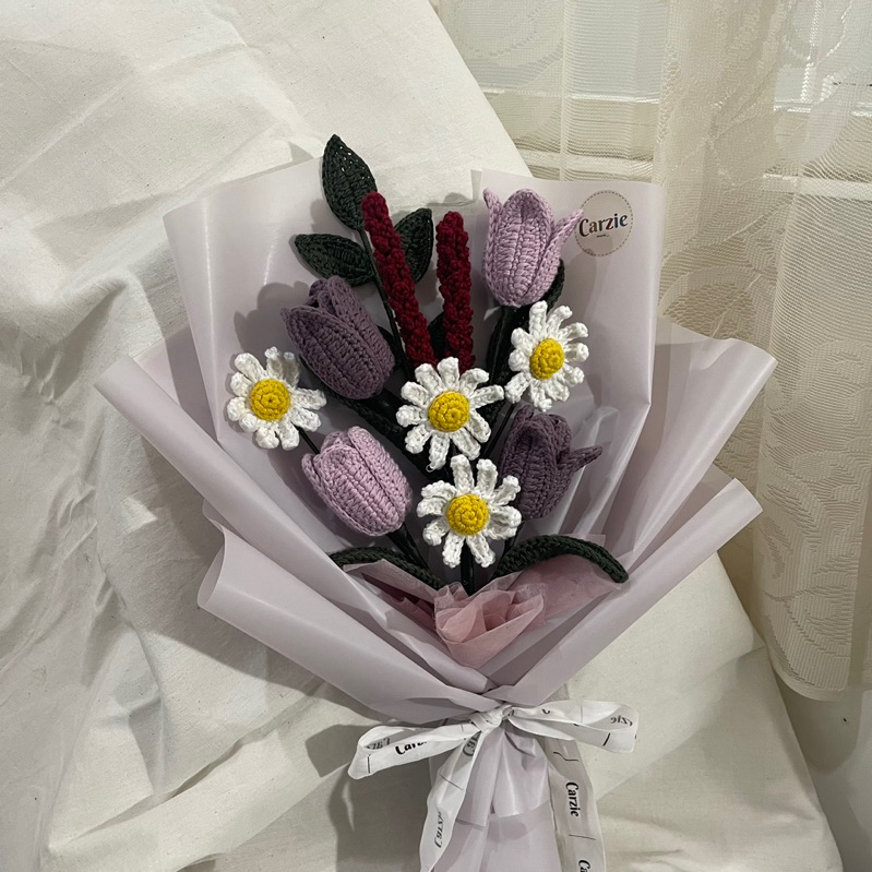 Jual Twilloo Flower Crochet Bouquet | Buket Bunga Rajut by Carzie ...