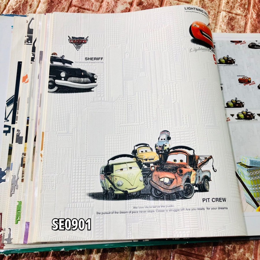 Jual WALLPAPER DINDING ANAK MOTIF MOBIL CARS GEDUNG PUTIH SUNSHINE BOY ...