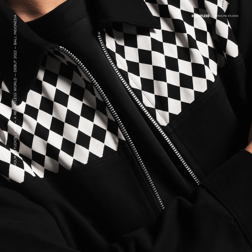 Jual Arholma Studios - Zip Jacket 'Marcello' Black | Shopee Indonesia