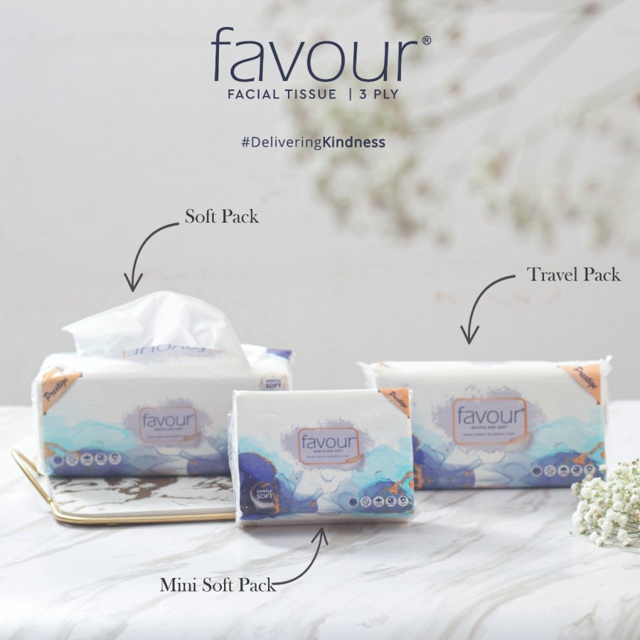 Jual Favour Prestige Softpack Facial Tissue | Tisu Wajah 3ply |Mini ...