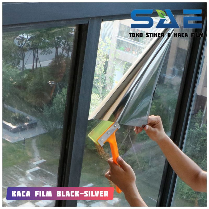 Jual Stiker Kaca Film Jendela One Way Mirror Cermin Silver Peredam ...