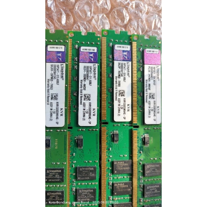 Jual RAM LONGDIMM KINGSTON DDR PC 10600 1333 MHz | Shopee Indonesia