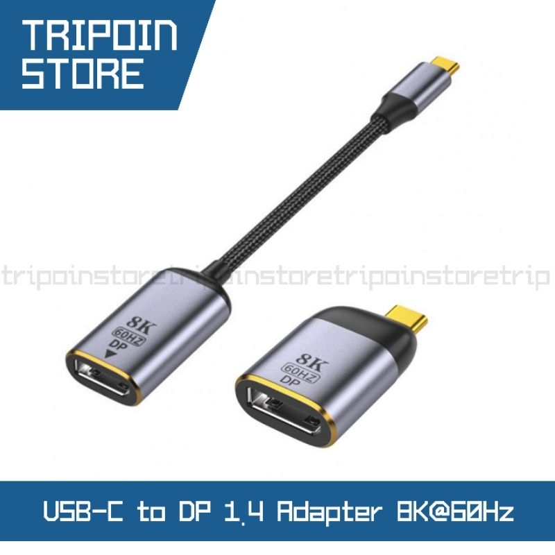 Jual USB C to DP 8K@60Hz Type C to Display Port 1.4 Adapter 4K@120Hz ...