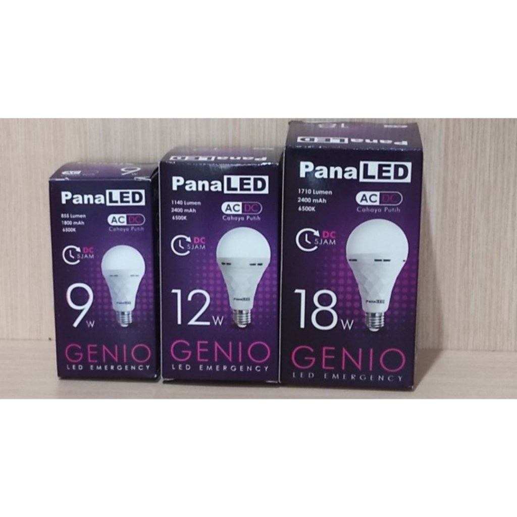 Jual LAMPU EMERGENCY LED PANALED GENIO 9W 12W 18W | Shopee Indonesia
