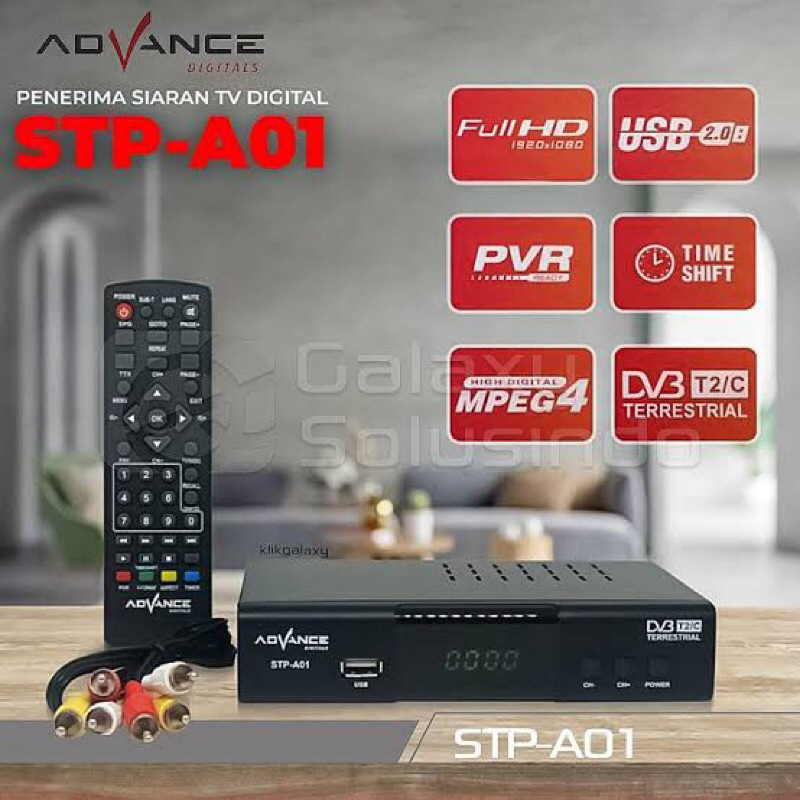 Jual Set Top Box Advance STP-A02 STP-A01 ||Sanex DVB T2 STB Digital Full HD SN-STB1801 ...