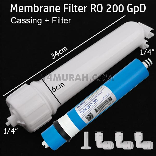 Jual Membran RO 200 Filter ro membrane reverse osmosis 200 gpd | Shopee ...