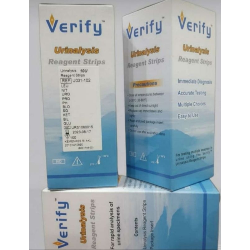 Jual Verify 10 Parameter Urinalysis Reagent Strip Test Urine | Shopee ...