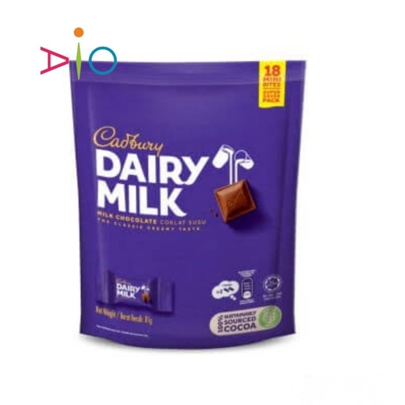 Jual CADBURY Dairy Milk 18 Mini Bites | Shopee Indonesia