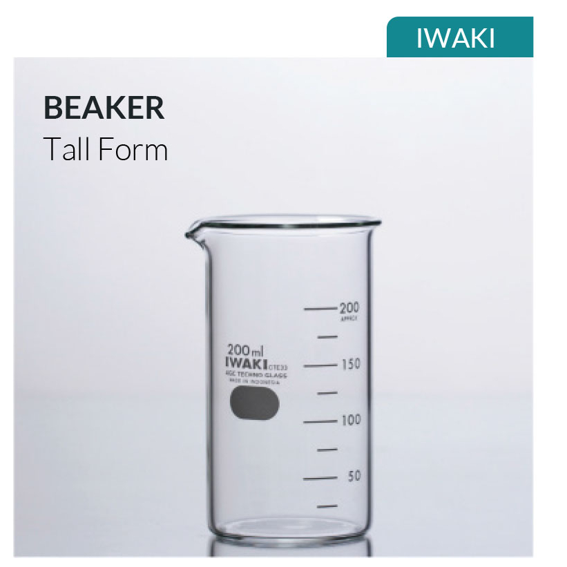Jual BEAKER GLASS 300mL Tall Form Ø84x135mm Gelas Kimia IWAKI | Shopee ...