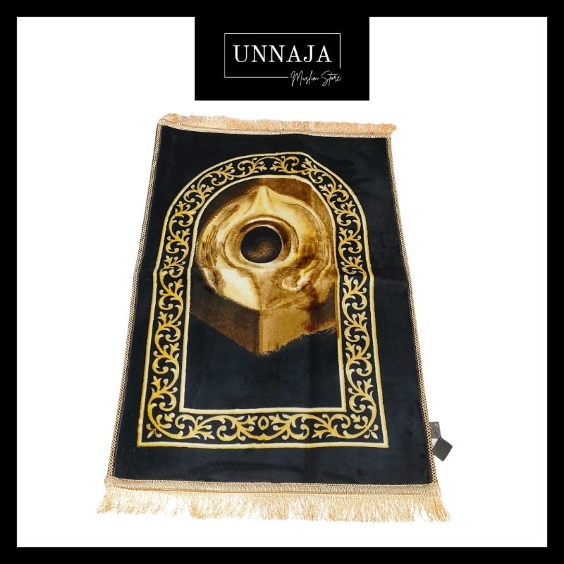 Jual UMS - Sajadah Antislip Besar 52x100cm midi / Sejadah Turki Hitam ...