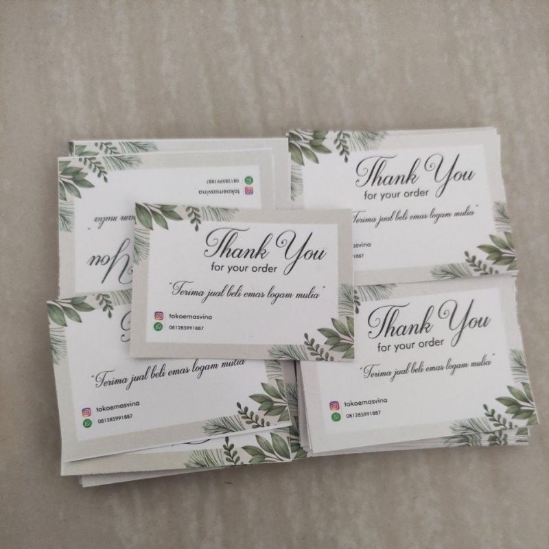 Jual Kartu Ucapan / thx Card / label | Shopee Indonesia