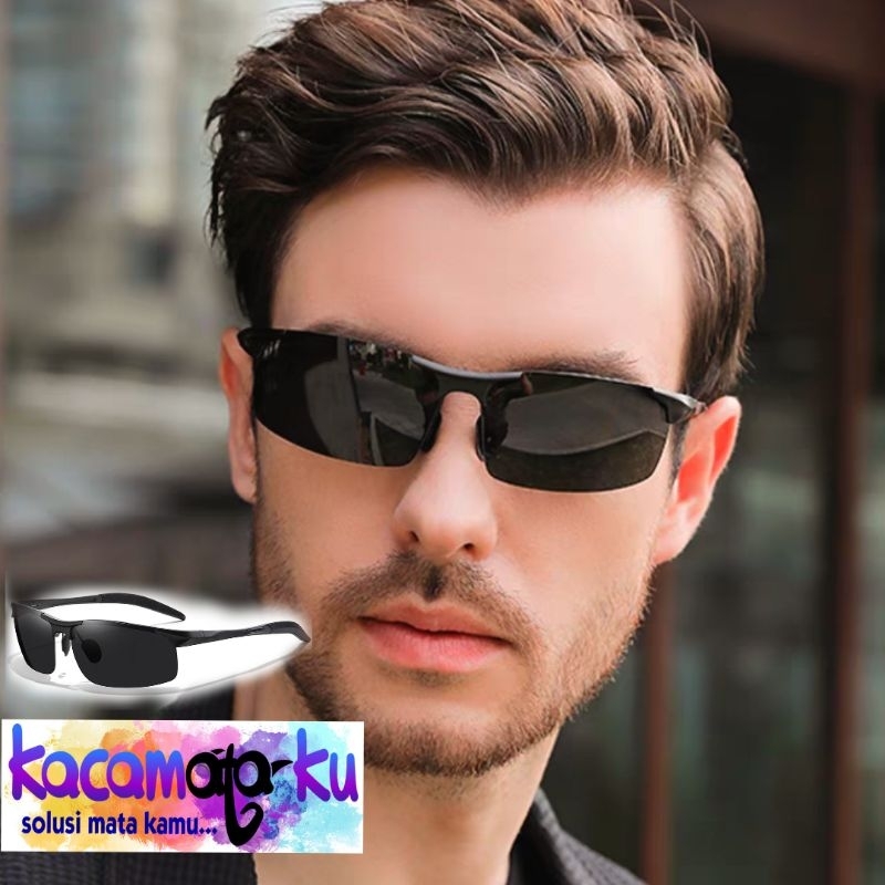 Jual Kacamata Polarized Pria Sunglasses Anti Radiasi Sinar Matahari UV ...