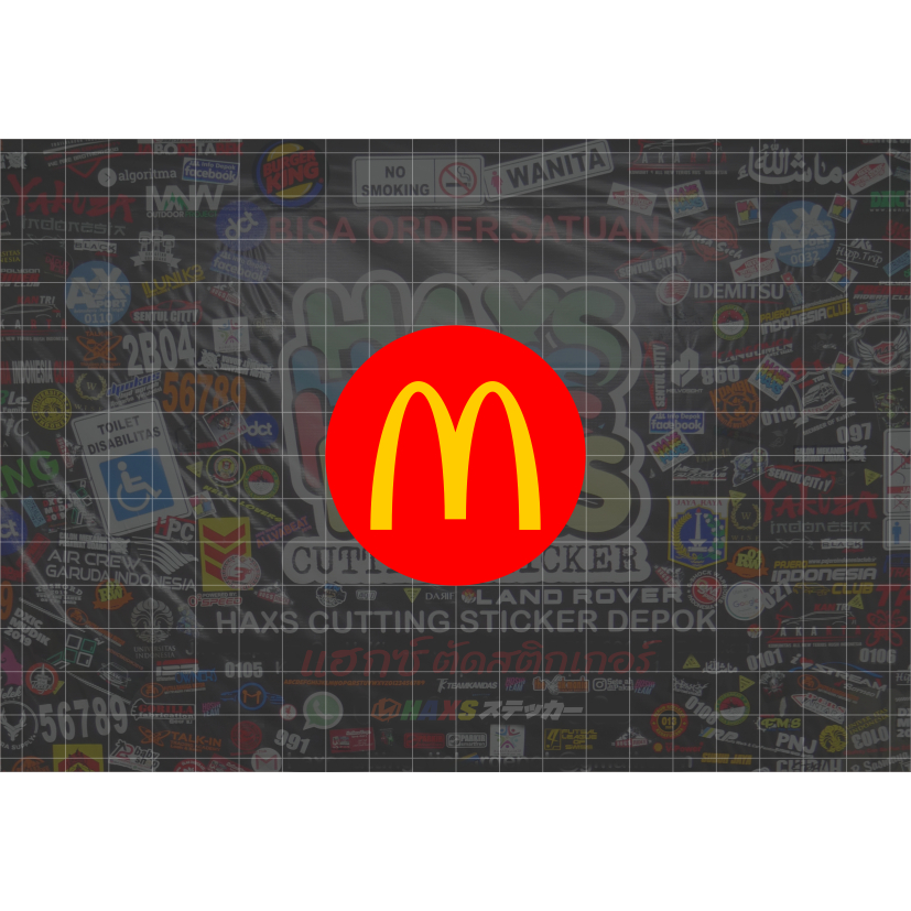 Jual Cutting Sticker Logo Mcdonalds 6 cm untuk motor mobil v1 | Shopee ...