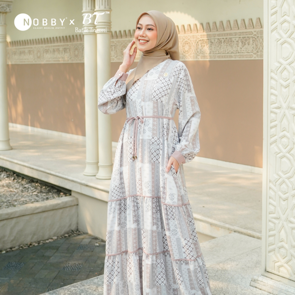Jual Nobby X Batik Trusmi - Sabrina Dress Brown Elegant Look Dengan ...
