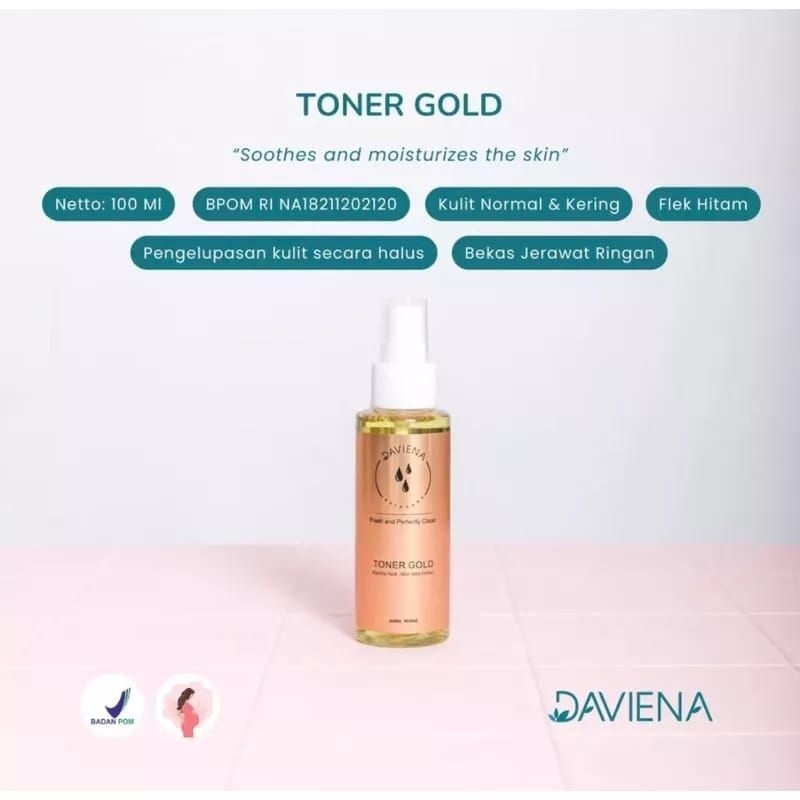 Jual TONER GOLD SERIES DAVIENA SKINCARE | DAVIENA GOLD TONER | DAVIENA ...