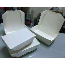 Jual PAPER LUNCH BOX M PUTIH ISI 10 PCS | Shopee Indonesia