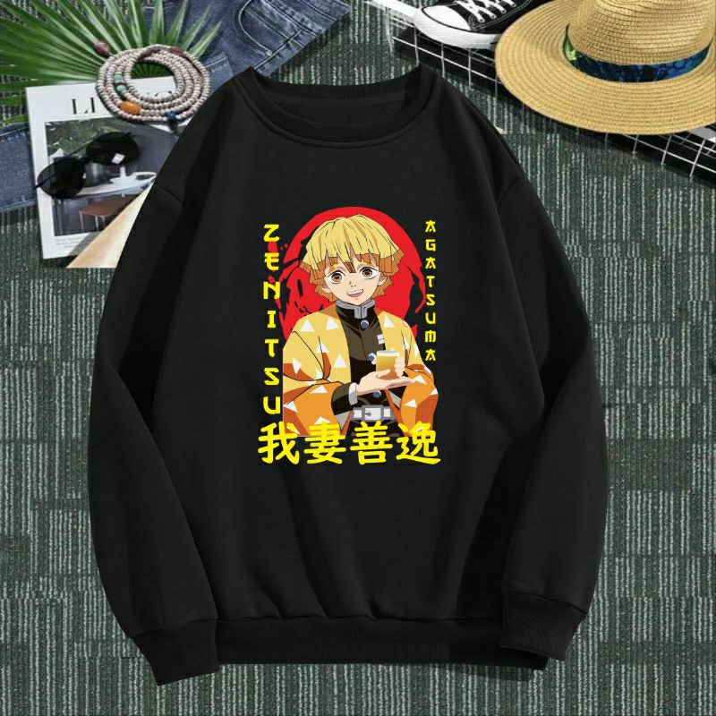 Jual Sweater Anime Zenitsu Agatsuma Demon Slayer Kimetsu No Yaiba Manga ...