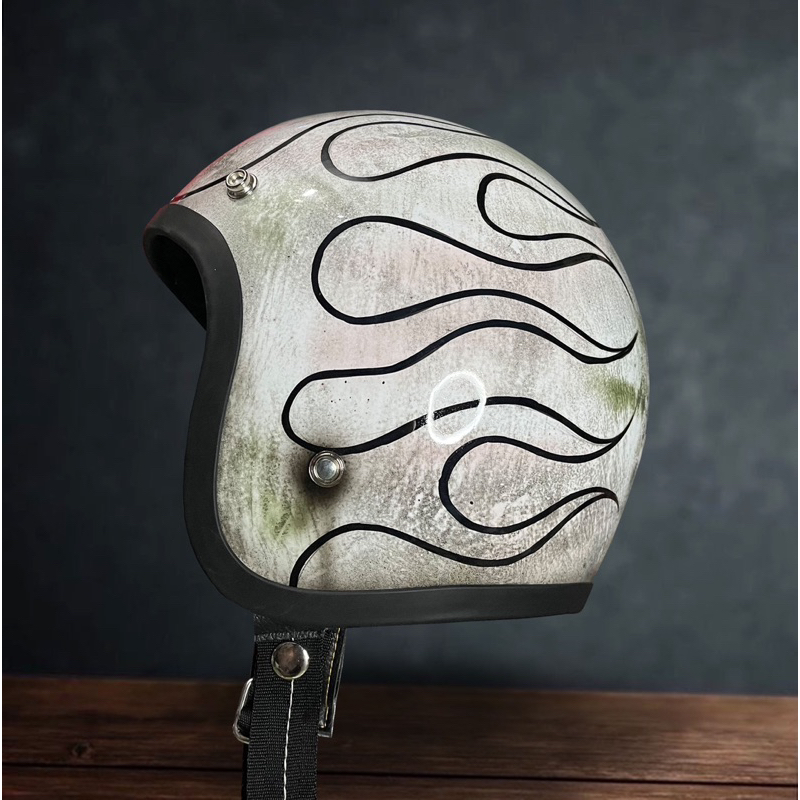 Jual Slimhead 500TX Patina Aging paint - Helm custom Chopper Bobber ...