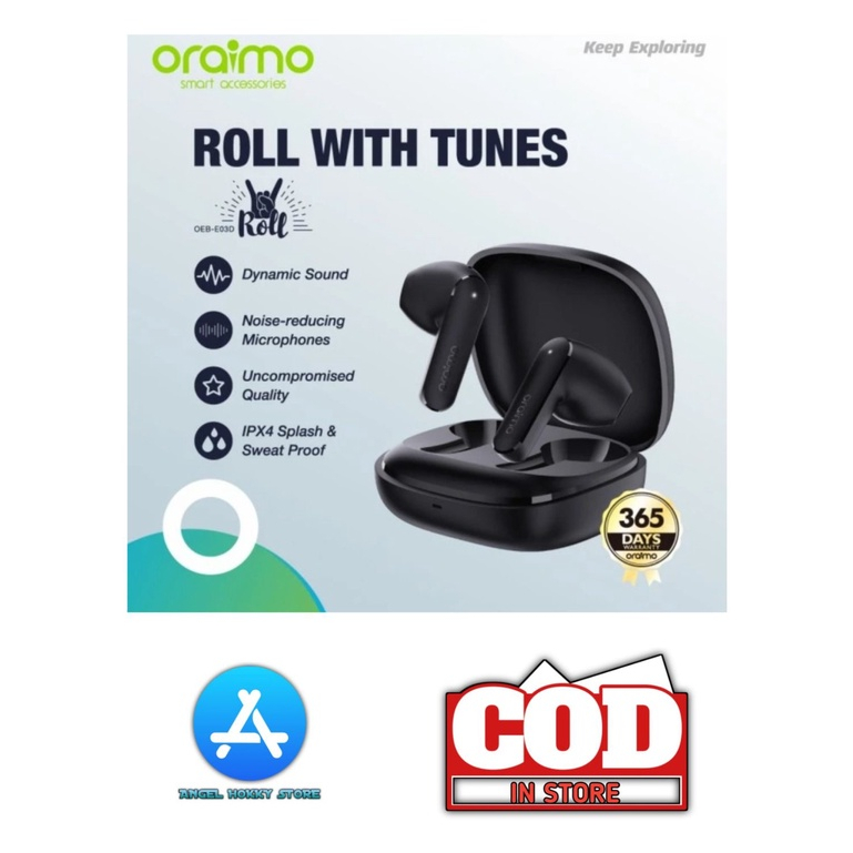 Jual Oraimo Roll TWS Bluetooth Earphone Wireless Headset OEB-E03D ...