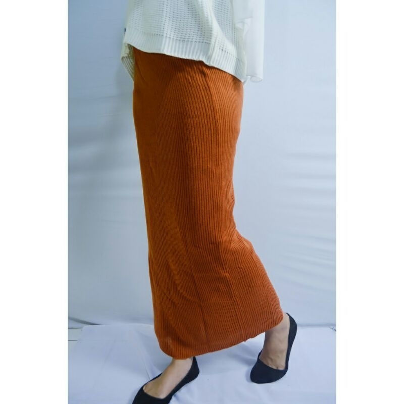 Jual [BISA COD] Rok Rajut Span Maxi / Rok Rajut Panjang / Rok Span Knit ...