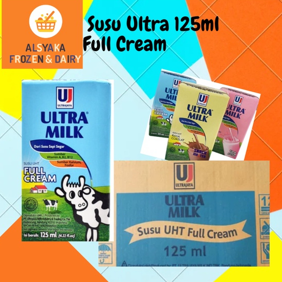Jual Ultra Susu UHT 125ml Rasa Coklat/ Strawberry/ Full Cream (Satuan/Ecer) | Shopee Indonesia