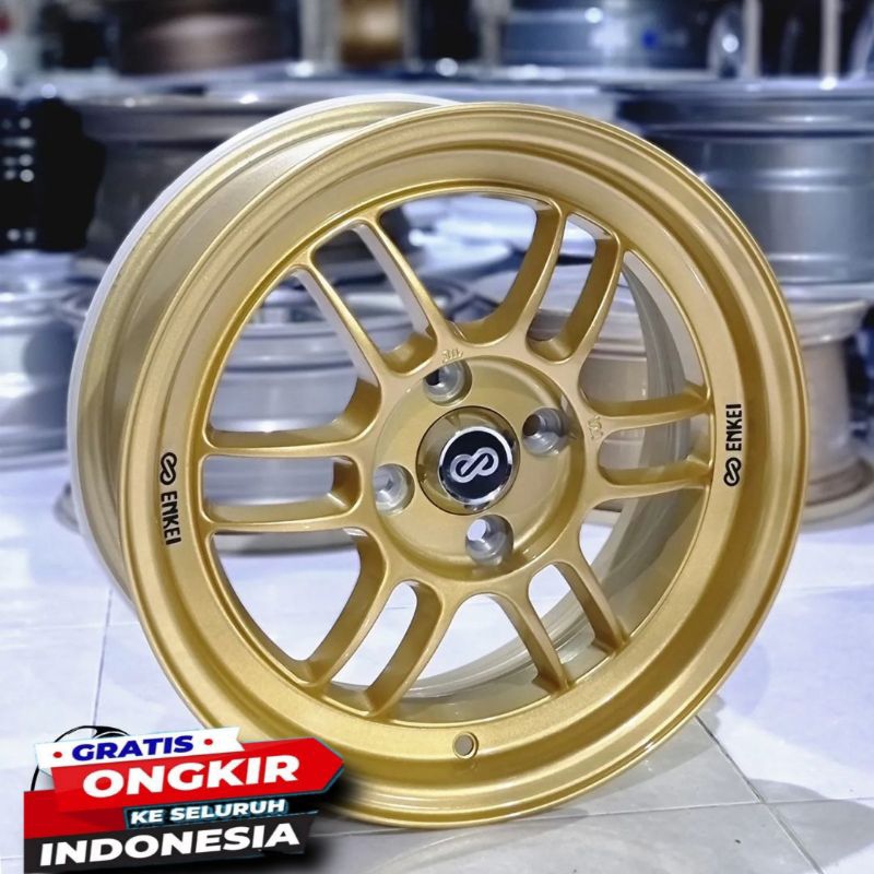 Jual Velg Enkei RPF1 Ring 15 Mobil Brio Jazz Corolla Ayla R15 Pcd 4x100 Gold | Shopee Indonesia