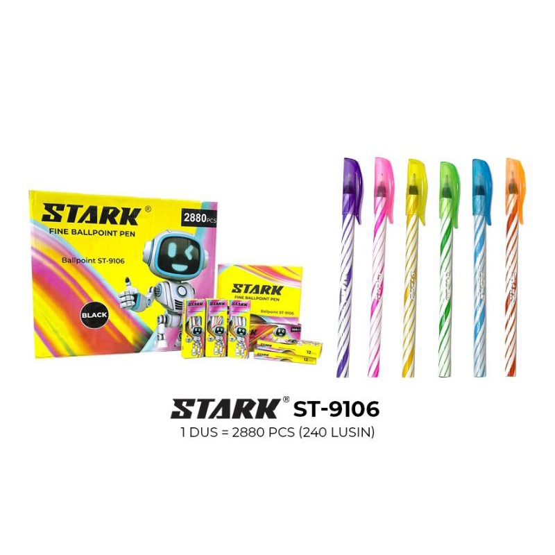 Jual pen ulir STARK tinta hitam | Shopee Indonesia