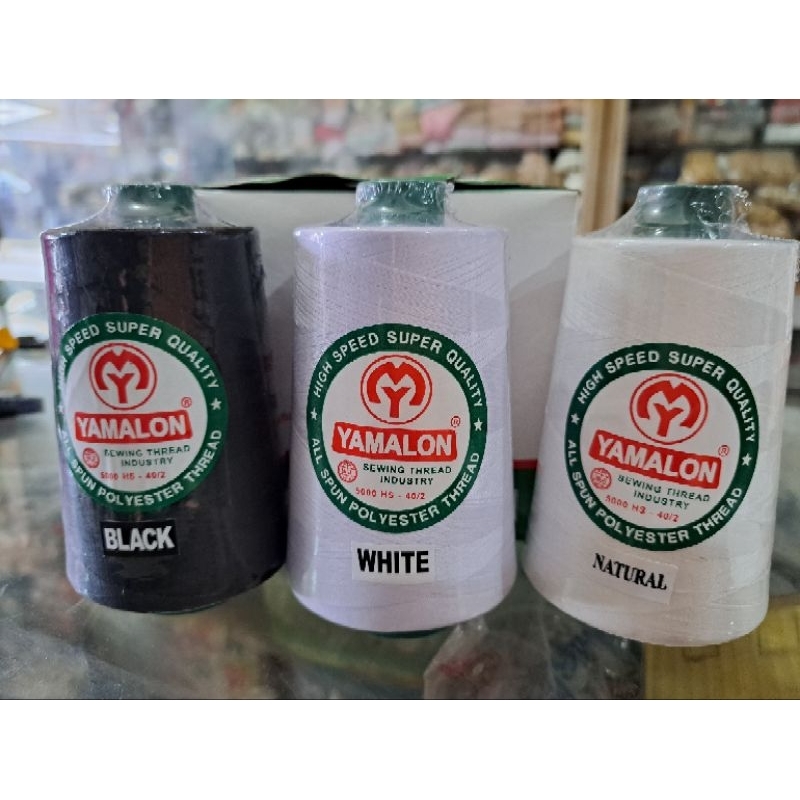 Jual Benang Jahit Yamalon 5000 yards per 6 biji (1/2 lusin) | Shopee ...
