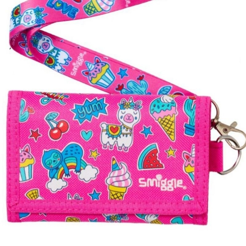 Jual smiggle wallet lanyard unicorn pink tosca dompet anak | Shopee ...