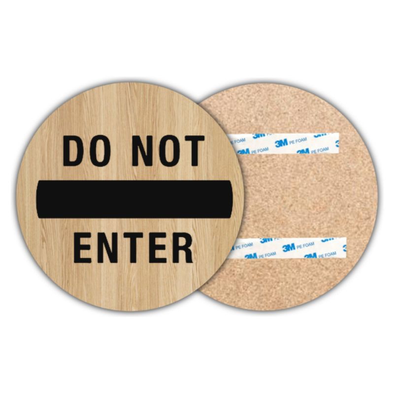 Jual Papan Tanda "Do Not Enter" Diameter 20cm, MDF 6mm Tinggal Tempel ...