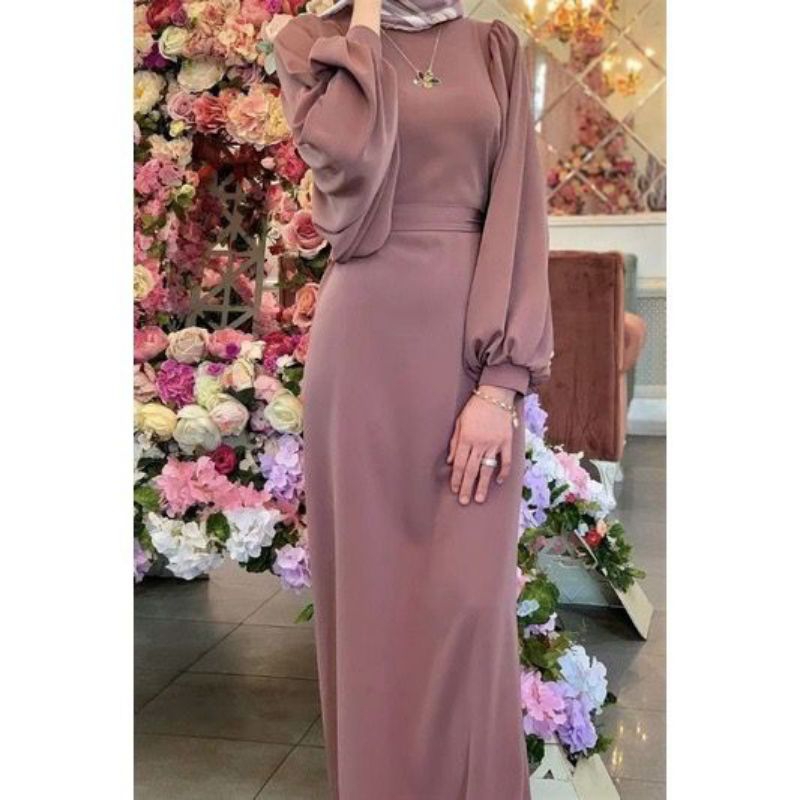 Jual Chiobushop - Zuleika Long Dress Lengan Balon | Party Bridesmaid ...