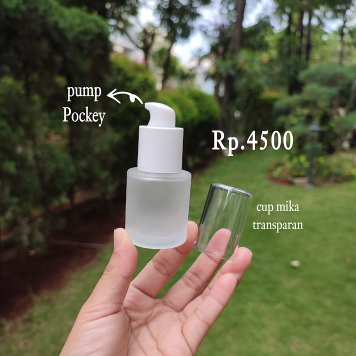 Jual Botol Skincare Kemasan Kosmetik Pump Botol Kaca Doff Kaca Bening 20ml 30ml 50ml 60ml 80ml ...