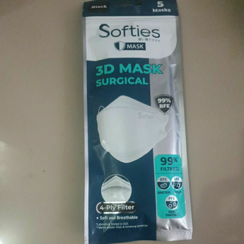 Jual Softies mask isi 5 / surgical isi 30 / masker anak / masker hijab ...