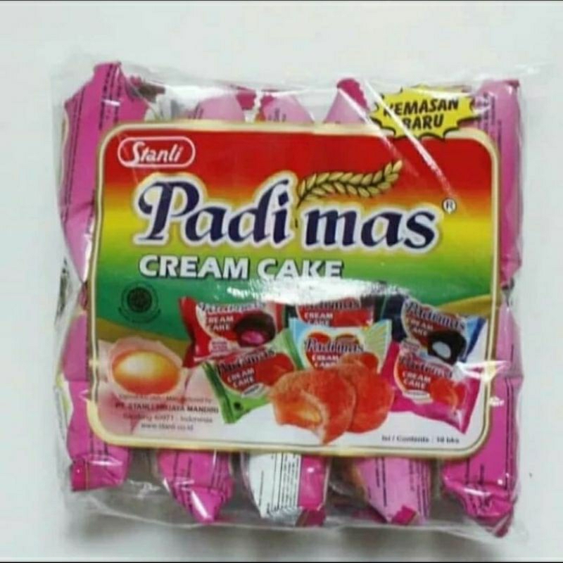 Jual bolu padimas cream cake isi 10 bks | padi mas | Shopee Indonesia